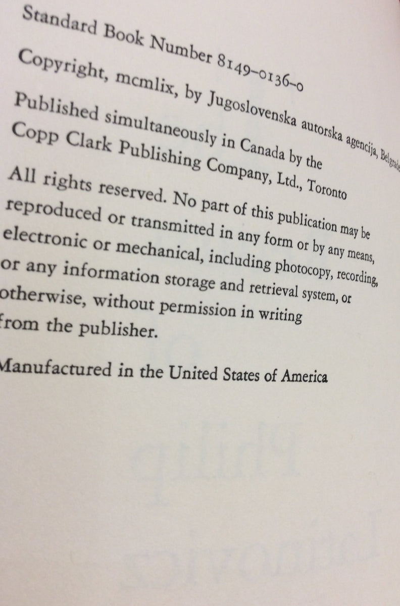 The Return of Philip Latinovicz, Miroslav Krleža, Vangaurd, 1969 ...